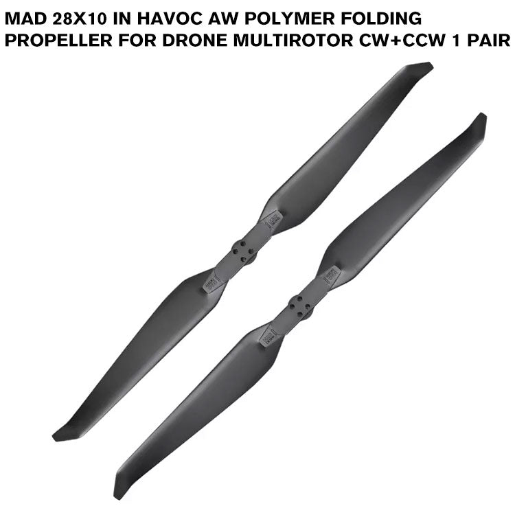 28x10 In HAVOC AW Polymer Folding Propeller For Drone Multirotor CW+CC ...